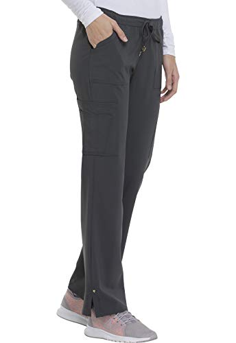 HeartSoul Women Scrubs Pant Low Rise Drawstring HS025, M, Pewter