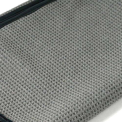 Liquid X Gray Matter Extra Large Waffle Weave Microfiber Drying Towel with Silk Edges - 25in x 36in (2 Pack)