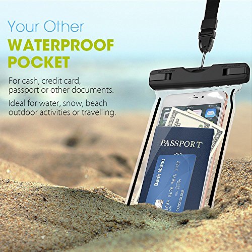 GLBSUNION Universal Waterproof Phone Case,2-Pack Waterproof Phone Lanyard Dry Bag Pouch for iPhone 14 13 12 11 Pro Xs Max Plus Galaxy S22 LG up to 8",Protective Pouch for Pool Beach Kayaking Travel