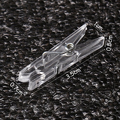 Clear Photo Clips, 100Pcs Mini Transparent Plastic Clothespins Hanging Multi-Functiona Picture Clips for Office,Home,Arts