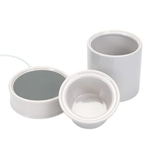 Grey Ceramic Stoneware Electric Hot Cold 3 Piece Serving Duo Dipper Warming Pot Dish Set