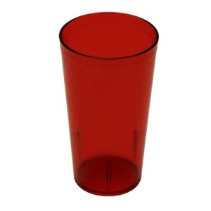 g.e.t. 6616-1-r-ec heavy-duty plastic restaurant tumblers, 16 ounce, red (set of 4)