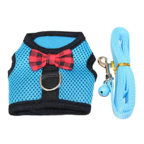 Rypet Guinea Pig Harness and Leash - Soft Mesh Small Animal Harness with Safe Bell, No Pull Comfort Padded Vest for Guinea Pigs, Ferret, Chinchilla and Similar Small Animals