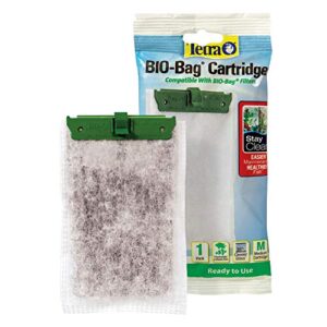 tetra bio-bag filter cartridge 1 count, for aquariums, with stay clean technology, medium