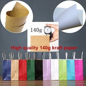 AZOWA Gift Bags Mini Kraft Paper Bags With Handles(White, 25 Pcs)