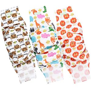 wegreeco washable male dog belly band (stylish pattern)- pack of 3 - washable male dog belly wrap, dog diapers male (m, magic)