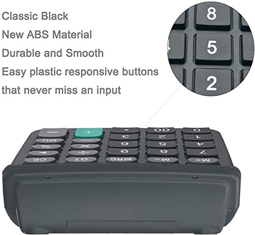 Calculators, BESTWYA 12-Digit Dual Power Handheld Desktop Calculator with Large LCD Display Big Sensitive Button (Black, Pack of 6)