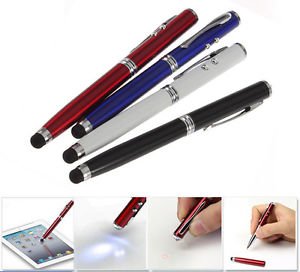 COOMAX Stylus Pen - Multi-functional - Red Pointer + White LED flashlight + Stylus pen + ball-point pen - Blue (Blue)