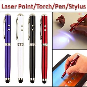 COOMAX Stylus Pen - Multi-functional - Red Pointer + White LED flashlight + Stylus pen + ball-point pen - Blue (Blue)