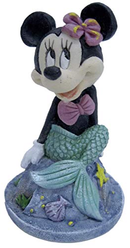 Penn-Plax Officially Licensed Classic Disney Aquarium Ornament – Mermaid Minnie (Mini/Small Size) – Perfect for Freshwater and Saltwater Tanks