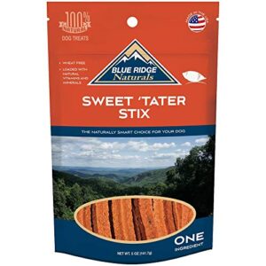 blue ridge naturals sweet potato stix dog treats, 5 oz.