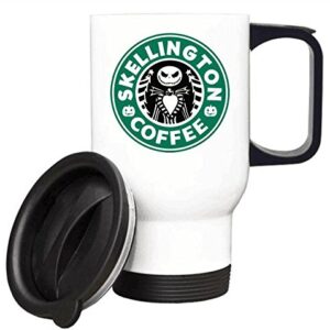 Skellington Coffee Travel Coffee Mug Stainless Steel Car Cup 14 Ounce