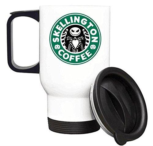 Skellington Coffee Travel Coffee Mug Stainless Steel Car Cup 14 Ounce