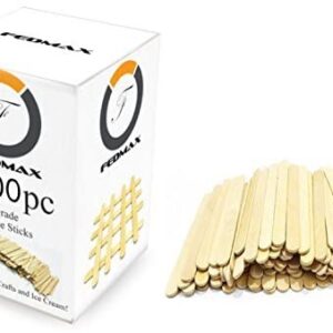 2000 pcs Jumbo Wooden Craft Sticks Pack - Bulk Popsicle Sticks for Arts & Crafts Projects, Holiday Ornament Crafting, Ice Cream, Waxing