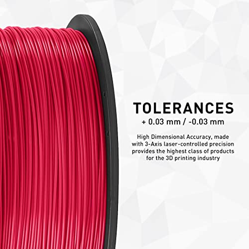 ABS 3D Filament 1.75mm Diameter - No Tangle, No Clogging & Good Impact Resistance - Black -1kg