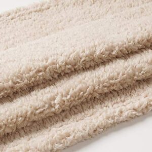 1 Pack 3 Calming Blankets Fluffy Premium Fleece Pet Blanket Soft Sherpa Throw for Dog Puppy Cat Beige Small (23x16'')