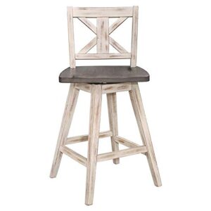 Homelegance Amsonia Counter Height Swivel Barstool (Set of 2), White