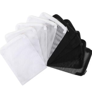 depepe 10pcs aquarium filter media bags with zipper for activated carbon, biospheres, ceramic rings