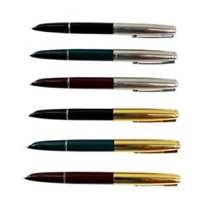 ranvi hero 616 fountain pen with iridium tipped nib.3 pcs golden cap, 3 pcs sliver cap.