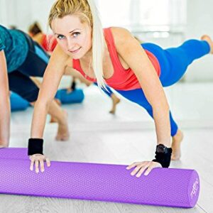 Maximo Fitness Foam Roller – Extra Long Exercise Rollers for Trigger Point Self Massage & Muscle Tension Relief - 90cm x 15cm Massager for Back, Legs, Workouts, Gym, Pilates and Yoga