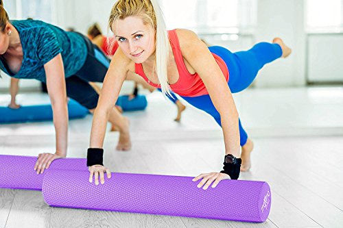 Maximo Fitness Foam Roller – Extra Long Exercise Rollers for Trigger Point Self Massage & Muscle Tension Relief - 90cm x 15cm Massager for Back, Legs, Workouts, Gym, Pilates and Yoga