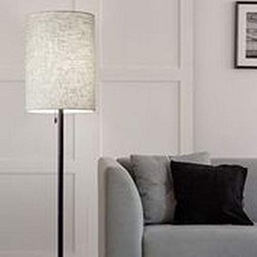 Adesso 1547-26 Liam Floor Lamp, 60.5 in., 100 W Incandescent/20 W CFL, Dark Bronze/Natural, 1 Bronze Lamp