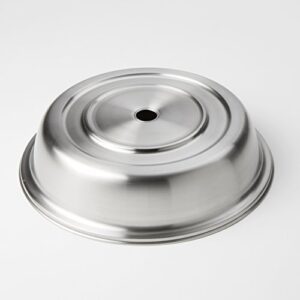 american metalcraft pc1025s round stainless steel plate cover, standard or english-style foot, 10" - 10.25"