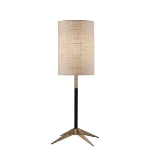 adesso 3473-01 davis, table lamp, matte black & antique brass