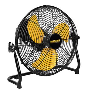 master 12 inch industrial high velocity floor fan - direct drive, all-metal construction with steel-coated safety grill, 3 speed settings (mac-12f)