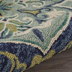 LR Home Dazzle Area Rug, 6' Round, Teal