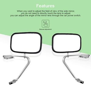 SCITOO Towing Mirrors Pair Chrome Side View Mirror by Replacement Mirror fit 80-96 for Ford F150 F250 F350 F450 Ranger Bronco Explorer Truck Pickup Plastic