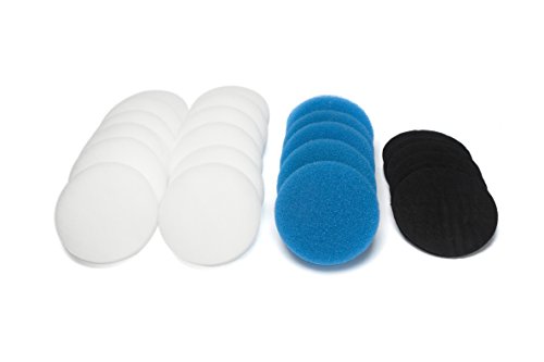 LTWHOME Value Pack of Carbon Filter, Coarse Filter and Fine Filter Pads Set Suitable for Eheim Classic 2215/350 2616151 (Pack of 24)