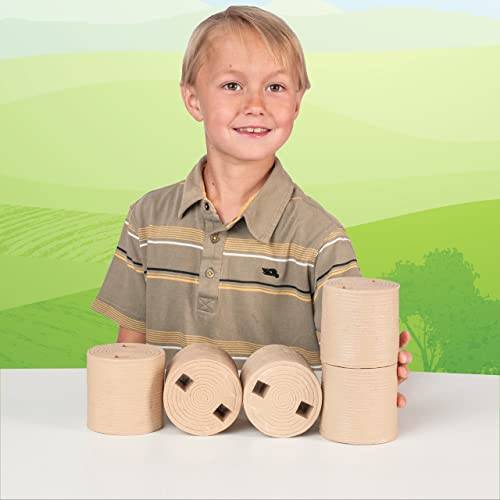 Big Country Toys 5-Piece Hay Bale Set - Toy Hay Bales for Farm Animal Toys for 3 Year Old Boys & Girls