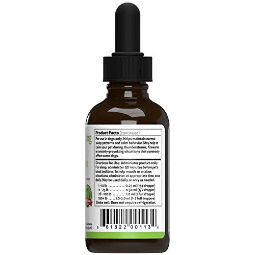 Pet Wellbeing Pet Melatonin for Dogs - Vet-Formulated - for Dog Cushing's, Adrenal Health, Cortisol Balance, Natural Relaxant, Sleep Support - Liquid Supplement 2 oz (59 ml)