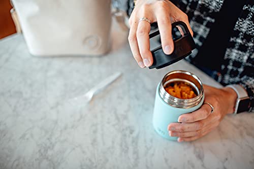 Simple Modern Food Jar Thermos for Hot Food | Reusable Stainless Steel Vacuum Insulated Leak Proof Lunch Storage for Smoothie Bowl, Soup, Oatmeal | Provision Collection | 16oz | Midnight Black