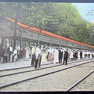 VINTAGE POSTCARD ONTARIO WESTERN STATION SYLVAN BEACH NY train railway railroad