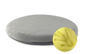 sigmat memory foam seat cushion anti-slip soft round stool cushion chair pad 16 inch grey