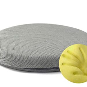 Sigmat Memory Foam Seat Cushion Anti-Slip Soft Round Stool Cushion Chair Pad 16 Inch Grey