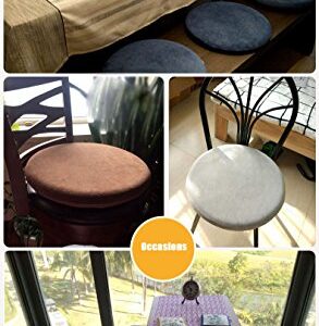 Sigmat Memory Foam Seat Cushion Anti-Slip Soft Round Stool Cushion Chair Pad 16 Inch Grey