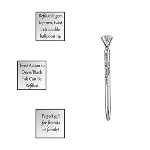 More Precious Than Jewels Proverbs 3:15 Silver Toned Plastic Gem Topped Pen, Pack of 3