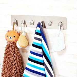 Royal Brands 6 Hook Self Adhesive Wall Mounted Rack - Waterproof Sturdy Backing - Place Anywhere in Your Home Or Garage