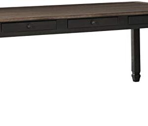 Signature Design by Ashley Tyler Creek Farmhouse Dining Table with Drawers, Seats up to 6, Almost Black