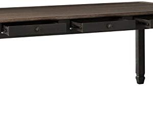 Signature Design by Ashley Tyler Creek Farmhouse Dining Table with Drawers, Seats up to 6, Almost Black