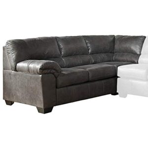 signature design by ashley bladen faux leather upholstered left arm facing sofa, sectional component, gray