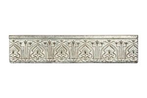 creative co-op white & grey decorative metal wall shelf, zinc