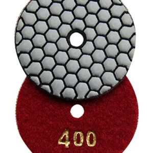 Konfor Diamond Dry/Wet 3" Polishing Pads for Stone Polisher, 7-Step Abrasive Buffing Set