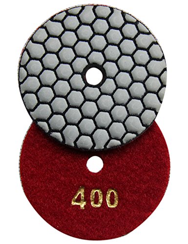 Konfor Diamond Dry/Wet 3" Polishing Pads for Stone Polisher, 7-Step Abrasive Buffing Set