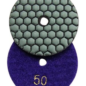 Konfor Diamond Dry/Wet 3" Polishing Pads for Stone Polisher, 7-Step Abrasive Buffing Set