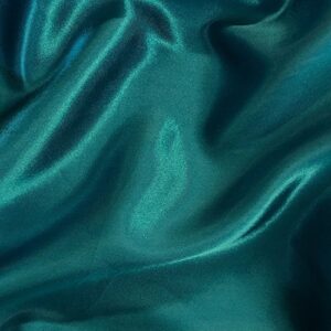 ak trading co. 60" inches wide-by the yard-charmeuse bridal satin fabric for wedding, apparel, crafts, decor, costumes (teal, 5 yards)