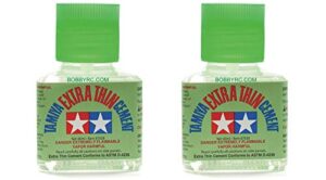 2 pack tamiya 87038 extra thin cement glue fine tip 40ml